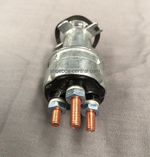 1949 1950 Ford Mercury complete ignition switch assembly with keys bezel