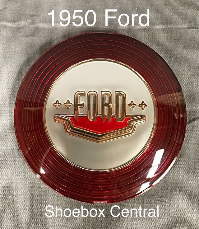 0A-3627 1950 Ford Horn Ring Button Plastic Emblem