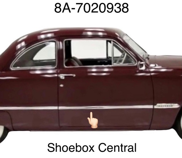 8A-7020000-SET 1949 1950 Ford Tudor Coupe Convertible Exterior Door ...