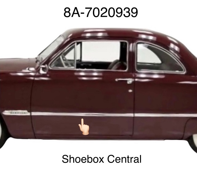 8A-7020000-SET 1949 1950 Ford Tudor Coupe Convertible Exterior Door ...