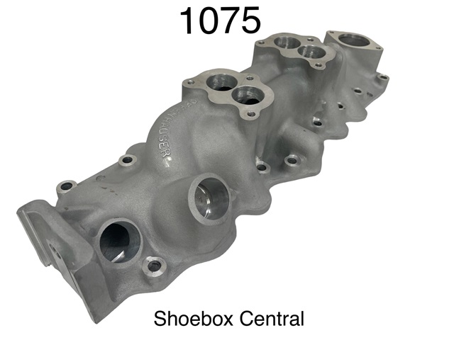 Offenhauser 1075 Regular Dual Two Carb 2x2 Intake Inlet manifold